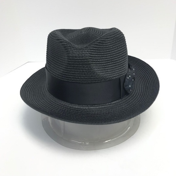 Steven Land | Accessories | Mens Steven Land Black Fedora Hat Park Ave ...